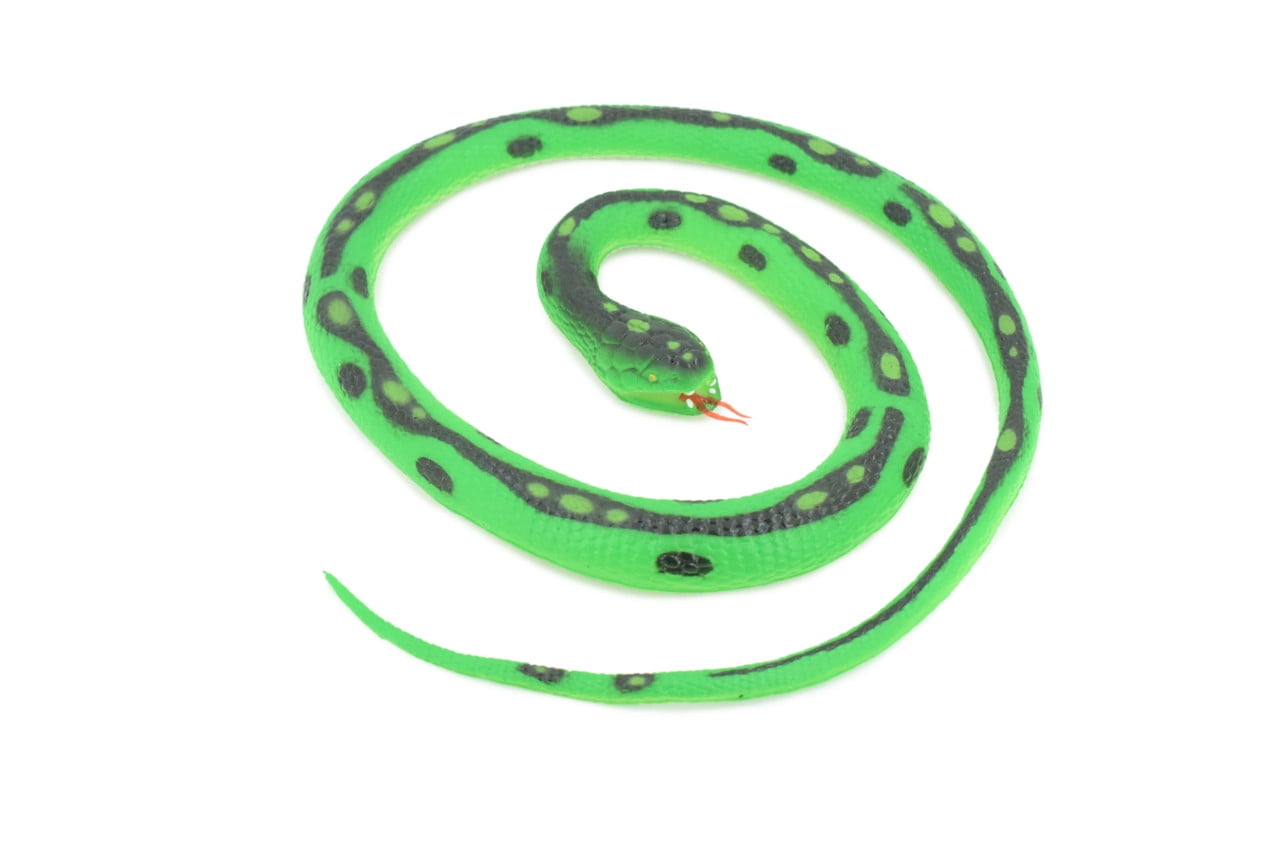 Green Garden Snake, Very Nice Rubber Reptile Design, Educational, Toy ...