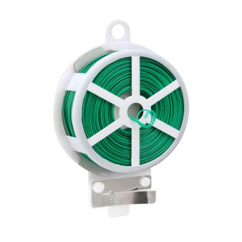 Green Garden Wire with Cutter for Tomatoes Vines Plants Wire Tie Wire ...