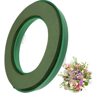 10'' Charmed Green Floral Foam Ring for Round Craft Flower Arrangements ...