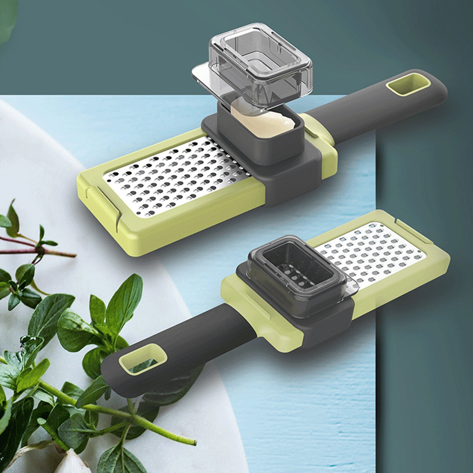 Green Garlic Press | Stainless Steel Garlic Grinder & Pounder ...