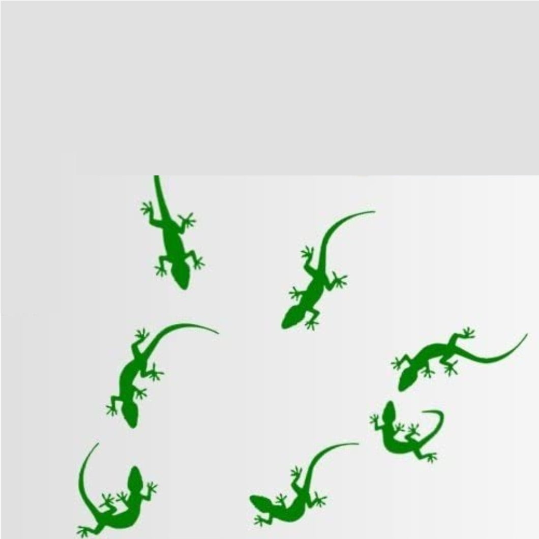 Green Gecko 7-Pack Fun Reptile Lizard Wall and Window Decals - Walmart.com