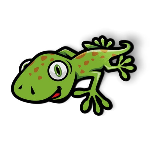 Green Gecko Lizard - 5" Magnet for Car Locker Refrigerator - Walmart.com