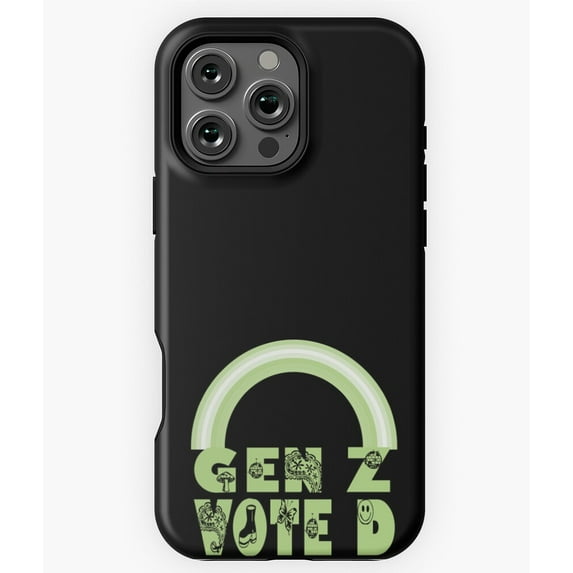 Green Gen Z Voted Election 2025 Phone Case for iPhone 16 15 14 13 12 11 ...