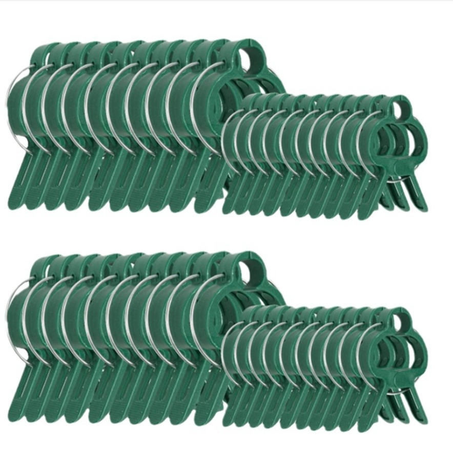 Green Gentle Gardening Plant & Flower Lever Loop Gripper Clips, Tool ...