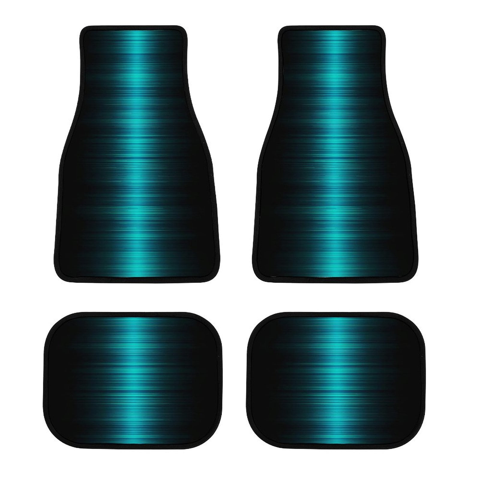 Green Geometric Textures Universal Car Foot Mat Set of 4, Floor Mats ...