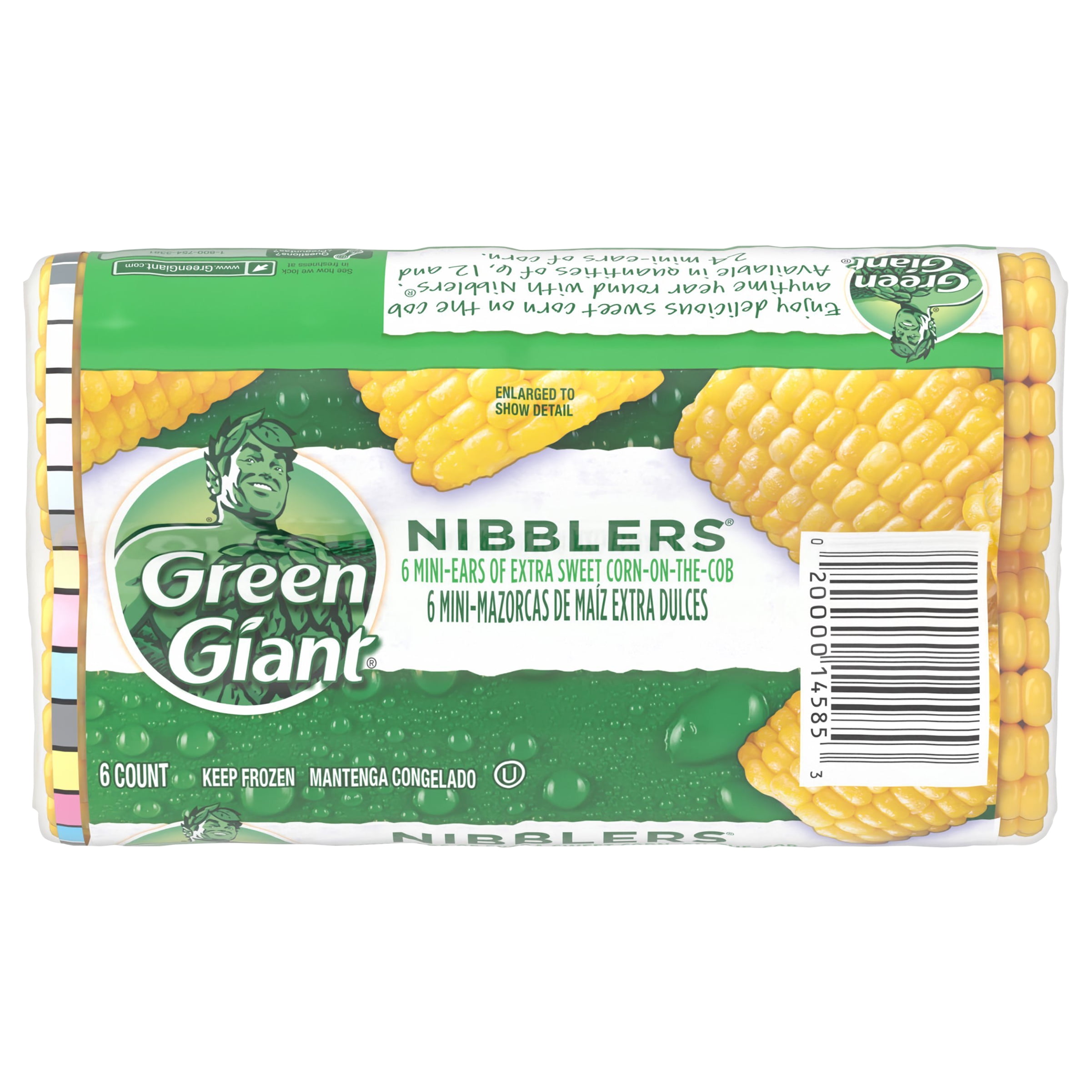Green Giant Nibblers Extra Sweet Corn on The Cob, 6 oz, 6 Count (Frozen ...