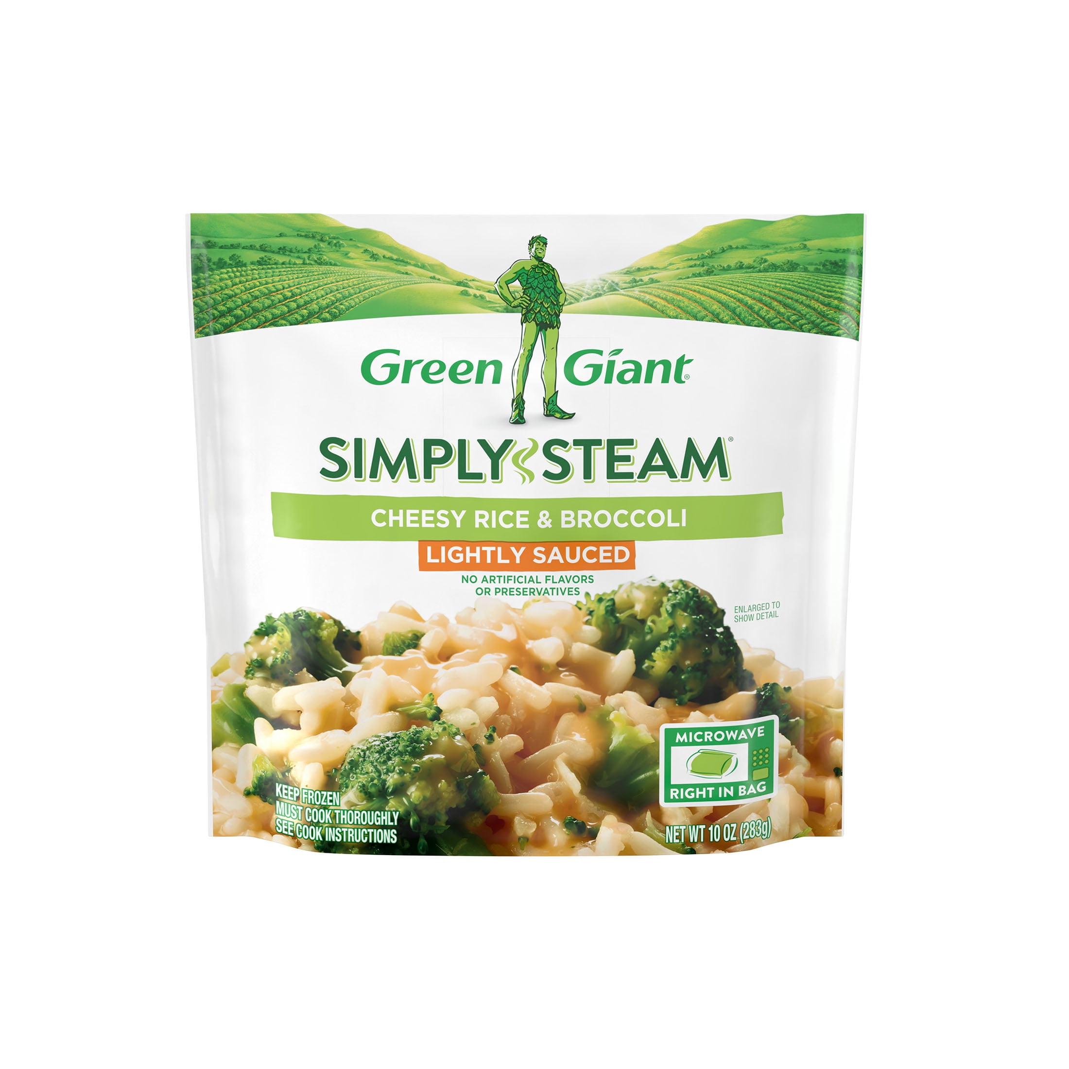Green Giant Simply Steam Cheesy Rice & Broccoli, 10 oz Bag (Frozen ...