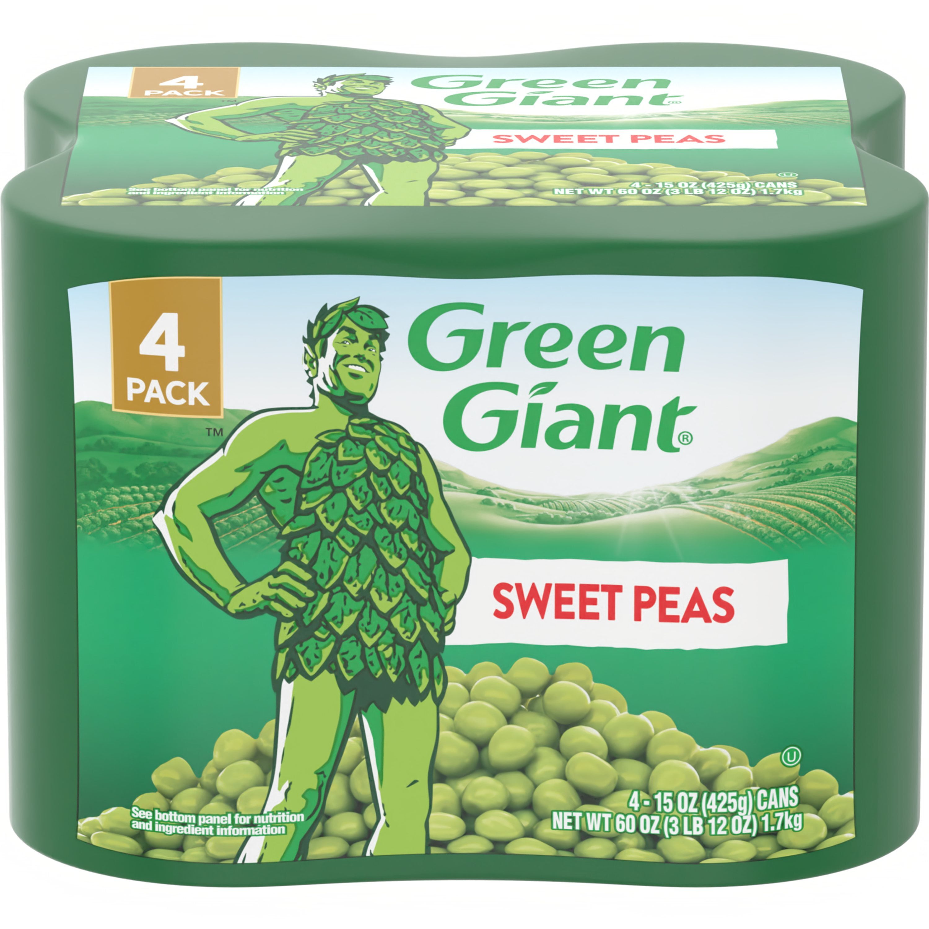 Green Giant Fresh Vegetables: Sweet Peas, 15 oz, 4 Pack, Shelf Stable ...