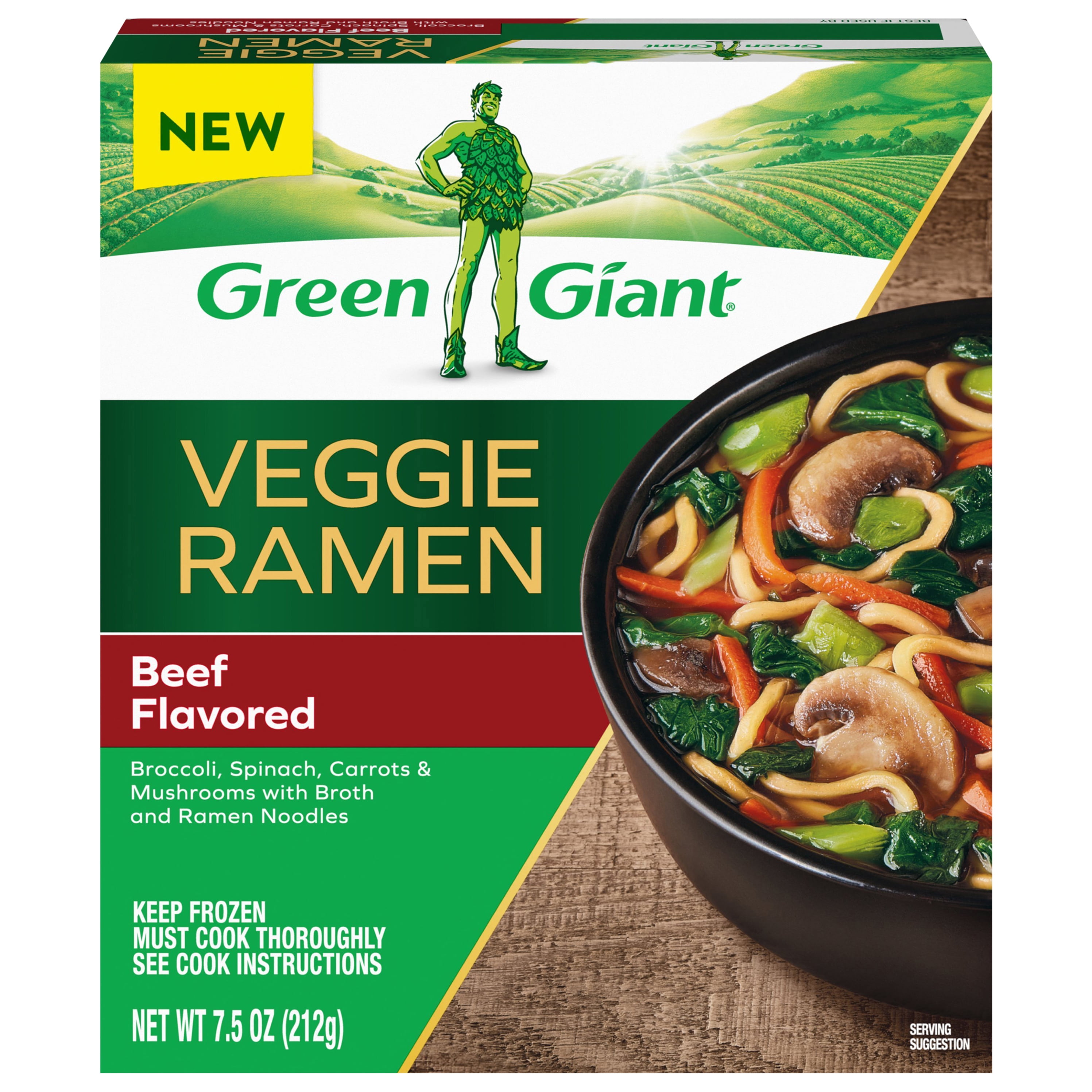 Green Giant Veggie Ramen, Beef Flavored, 7.5 oz Box (Frozen) - Walmart.com