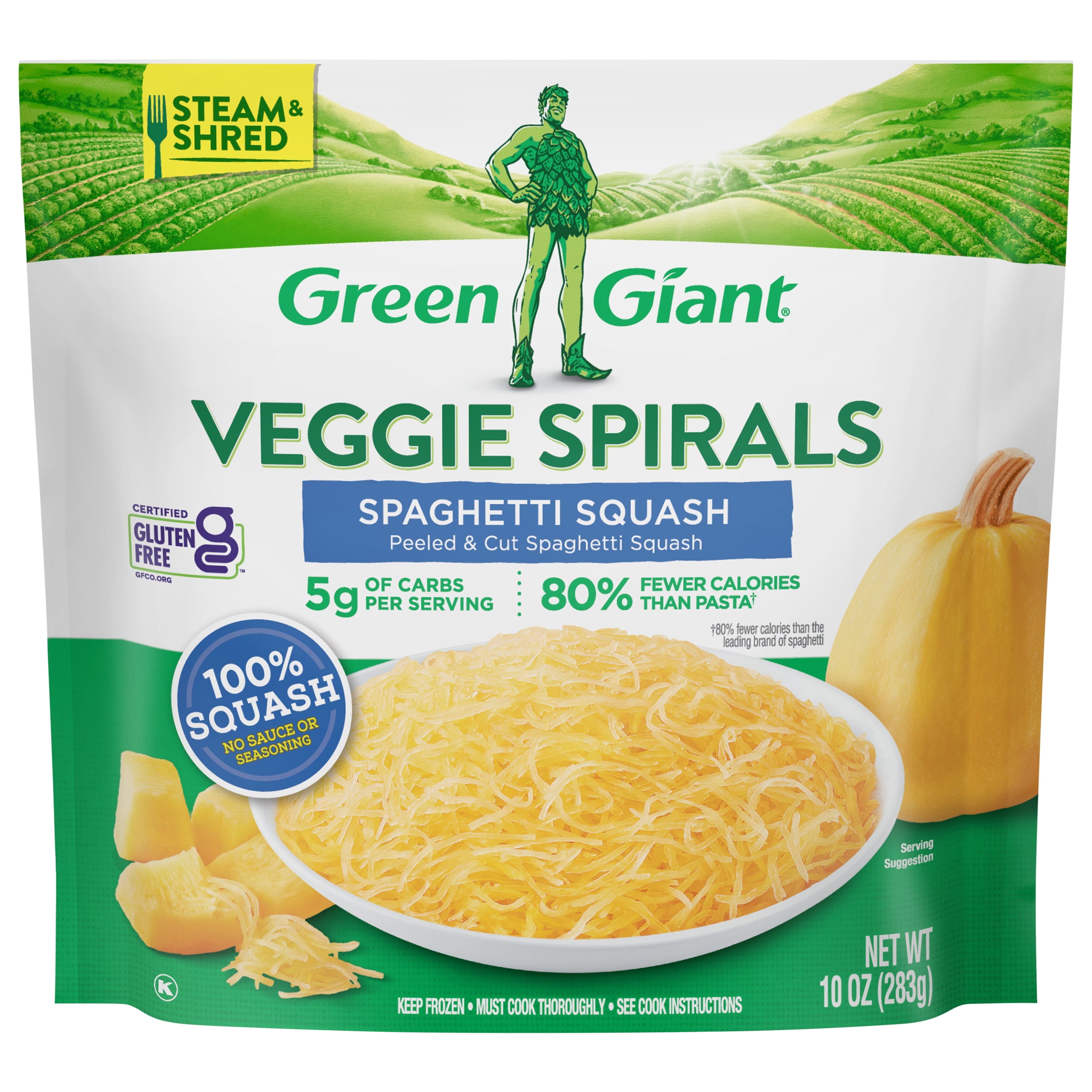 Green Giant Veggie Spirals Spaghetti Squash, Gluten Free, 10 oz Bag ...