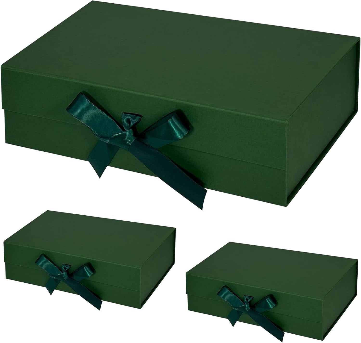 Green Gift Boxes with Lids, 10.5x7.5x3.1 Inches Magnetic Gift Box with ...