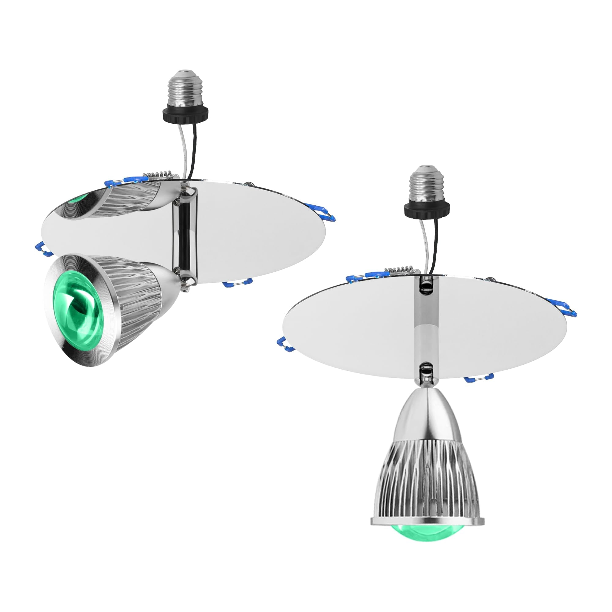 Green Gimbaled Lamp, Can Lights Retrofit Recessed Light Compatible E26 ...