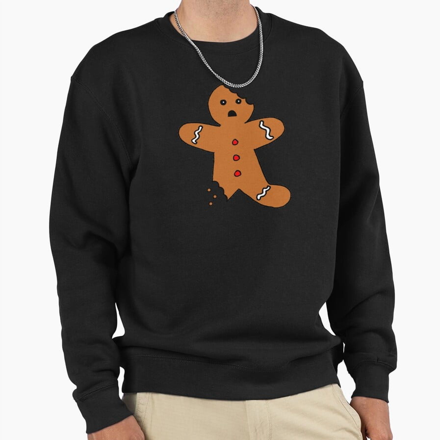 Green Gingerbread Man Christmas Cookie Graphic Unisex Sweatshirt Retro ...