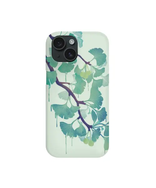 Green Ginkgo Leaf Pattern Phone Case for iPhone 16 15 14 13 12 11 Pro Max - Walmart.com