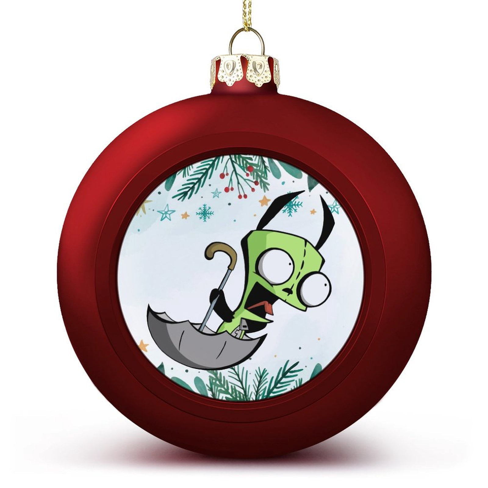 Green Gir Invader Zim Christmas Balls Sparkling Christmas Tree Hanging ...