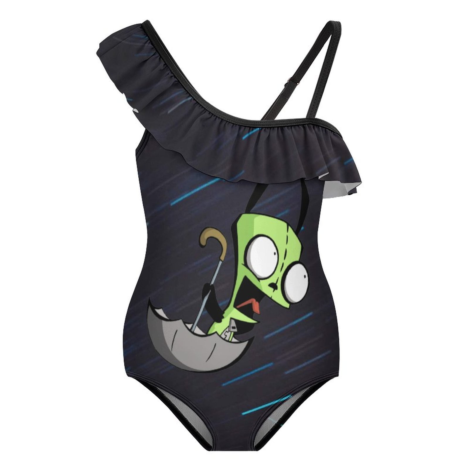 Green Gir Invader Zim One-Piece Swimsuit for Girls Adjustable One ...