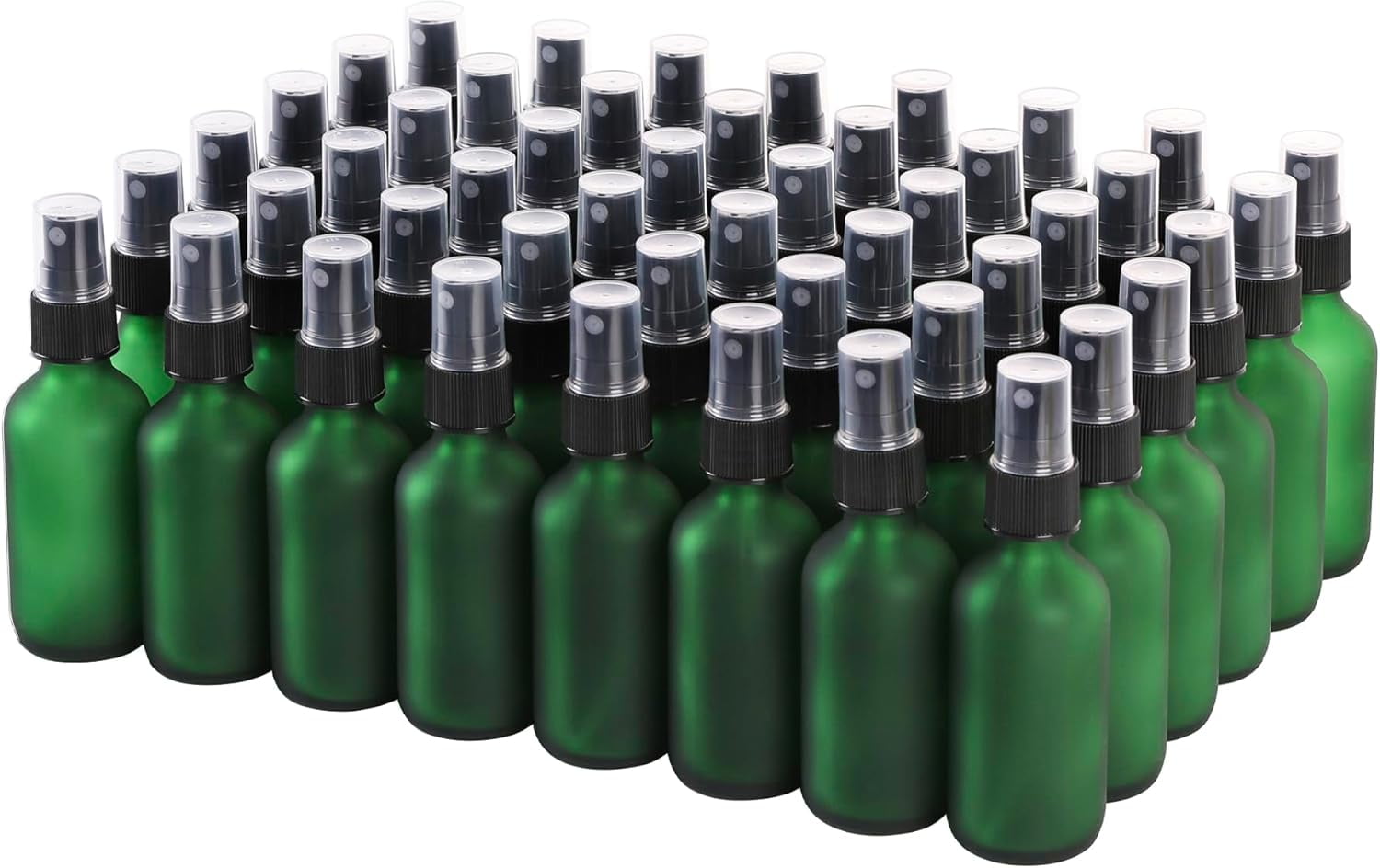 Green Glass Small Spray Bottles 2 Oz 48 Packs with Fine Mist Sprayer ...