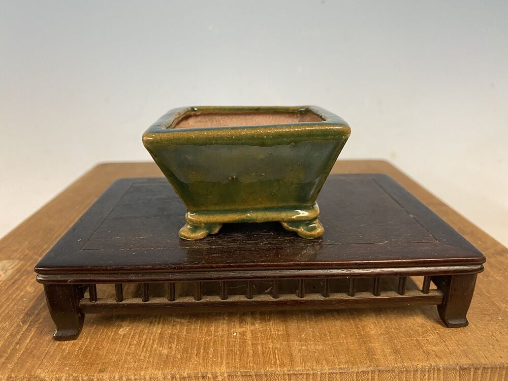 Green Glazed Shohin Size Bonsai Tree Pot By Heian Kosen 2 3/4 By 1 5/8” - Walmart.com