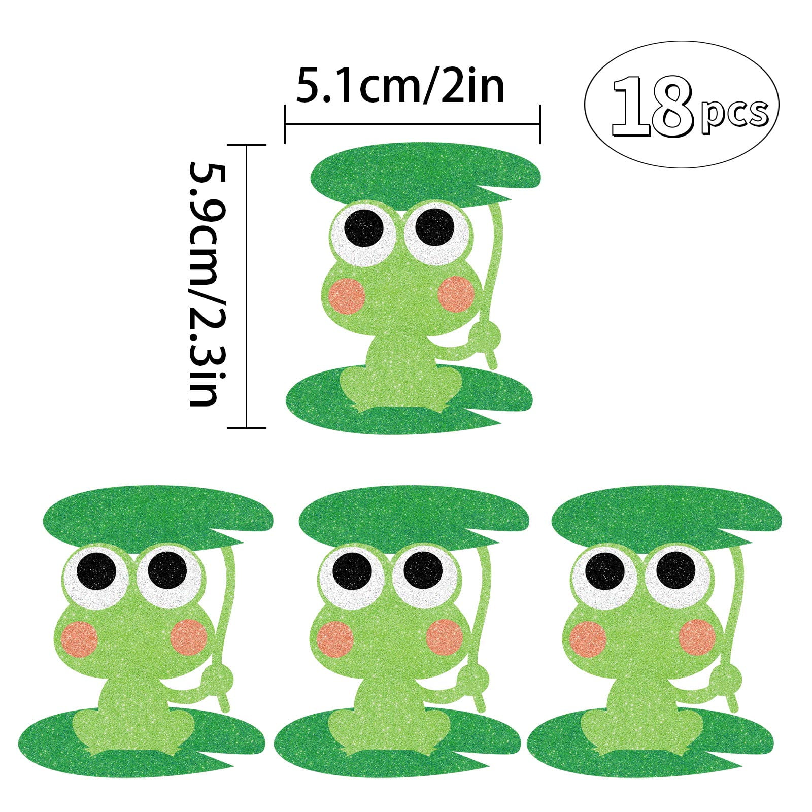 Green Glitter Frog SCH4 Cupcake Toppers,Princess Frog Food Picks ...