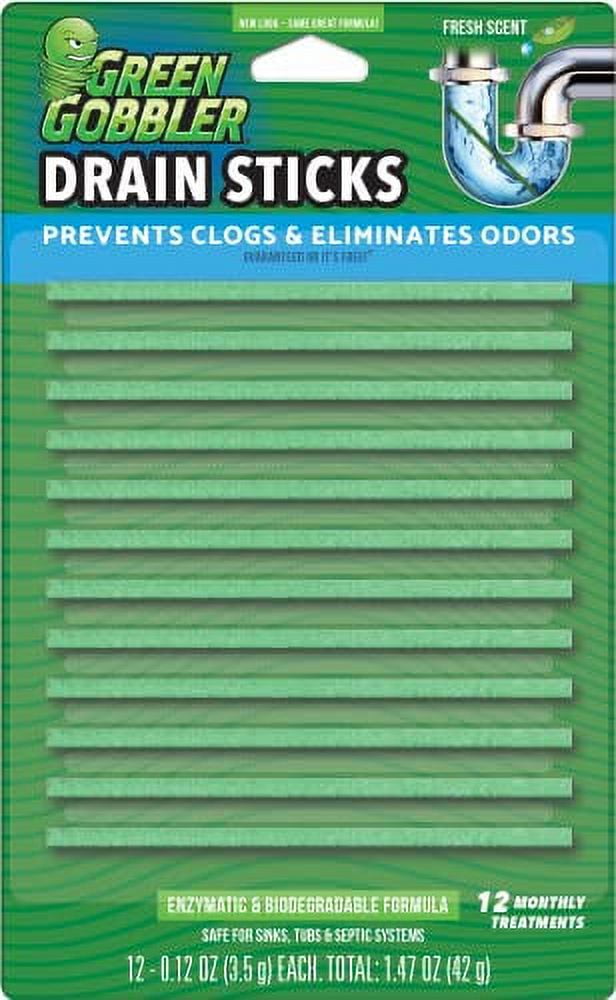 Green Gobbler BIO-FLOW Drain Strips, 12 Pack, Drain Cleaner, Deodorizer ...