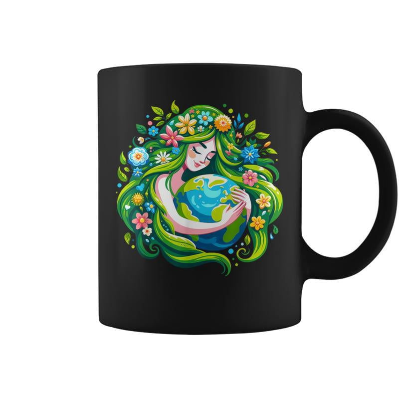 Green Goddess Earth Day Save Our Planet Girl Kid Coffee Mugs - Walmart.com