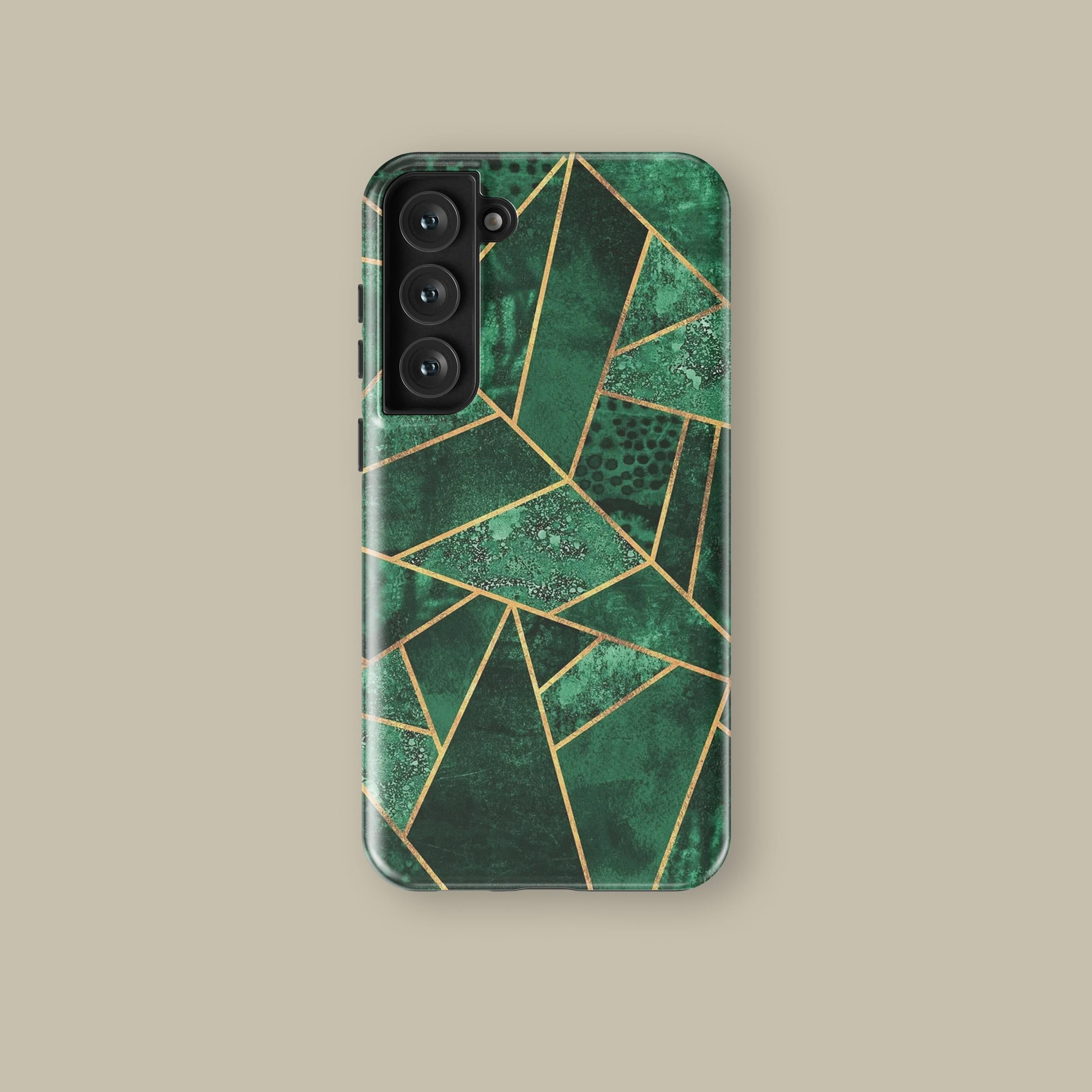 Green Gold Geometric Case for iPhone Samsung Abstract Art Decor ...