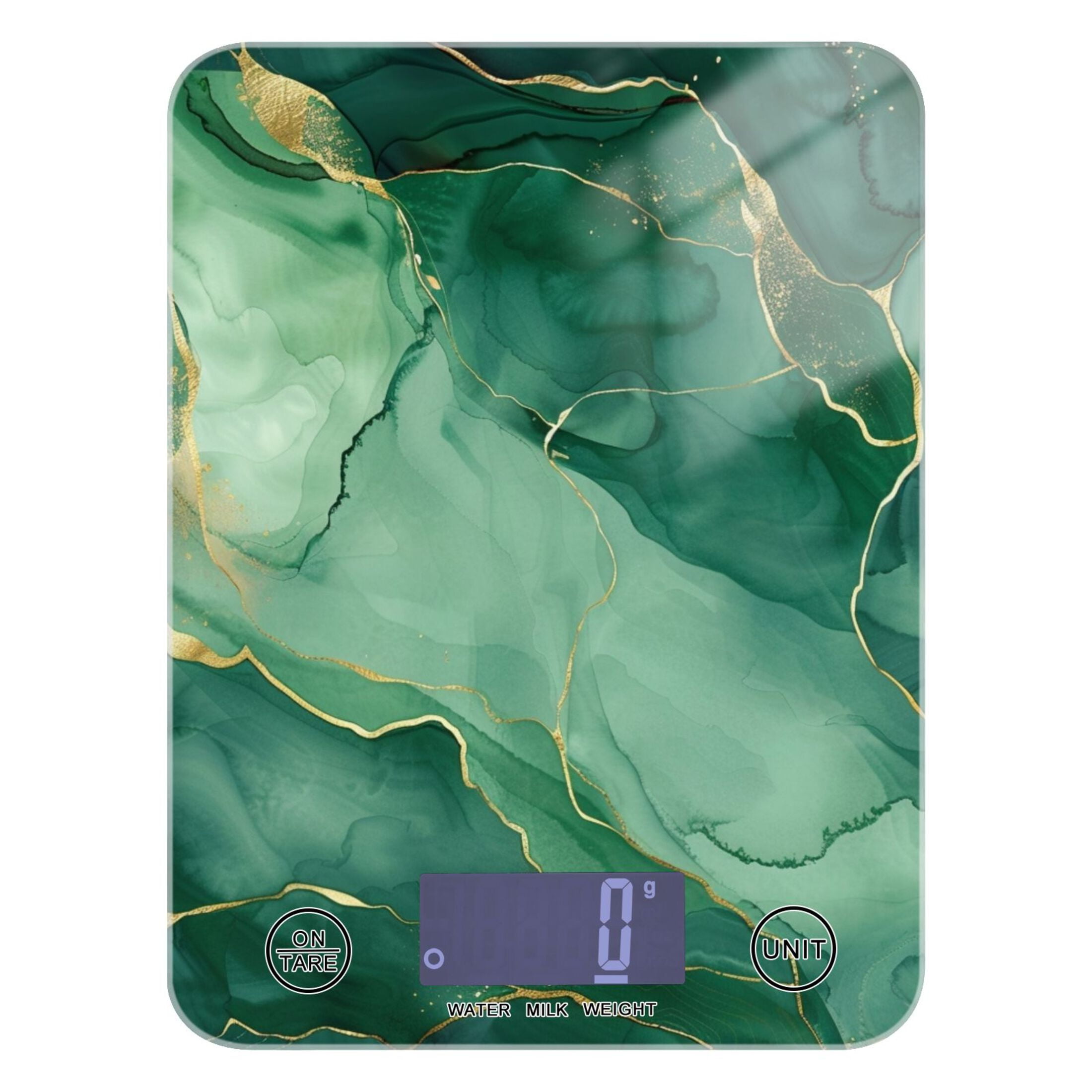 Green Gold Marble Food Scale Multifunction Digital Kitchen Scale 11lb ...