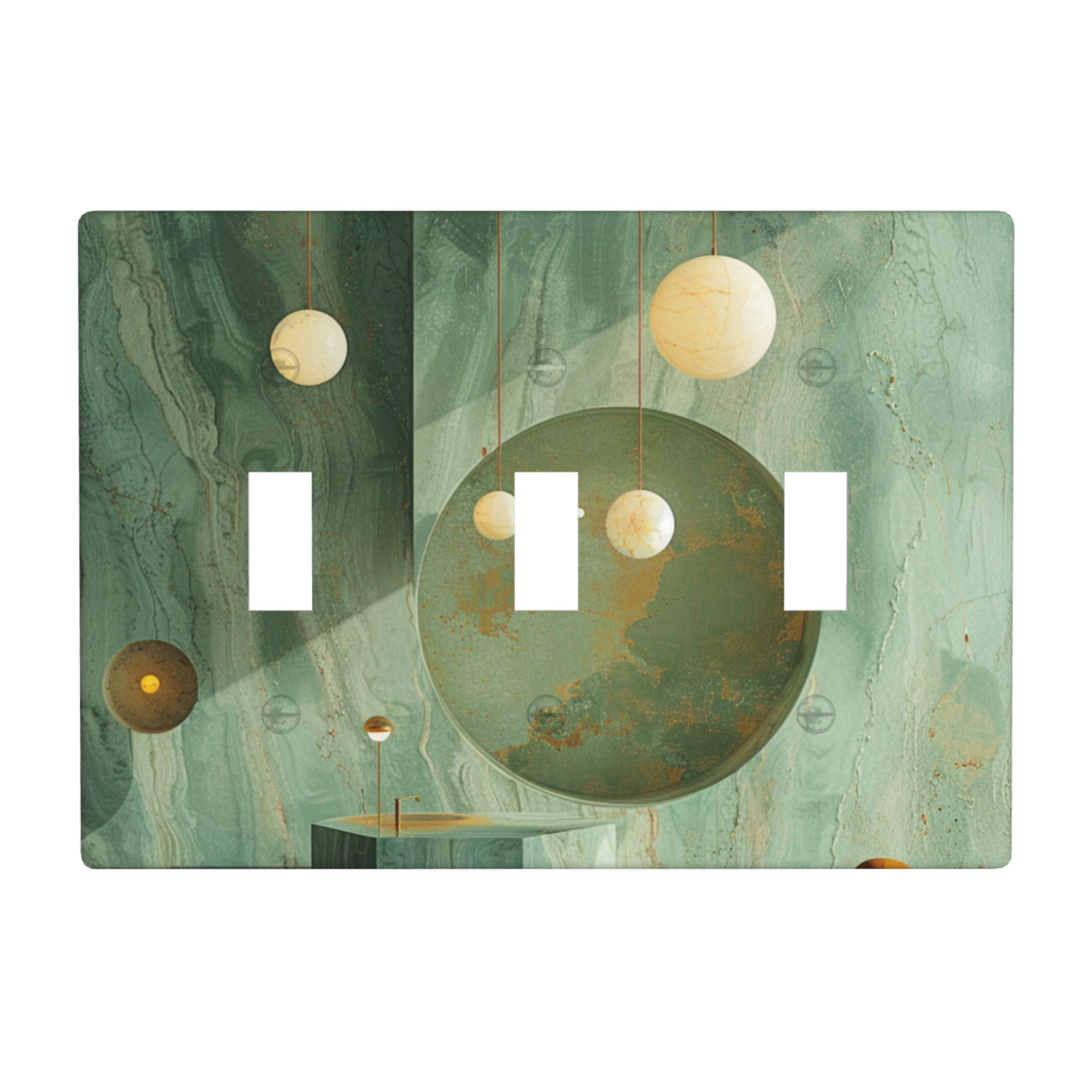 Green Gold Marble Modern Luxury, (6) Switch Cover Decorative Wall Plate ...