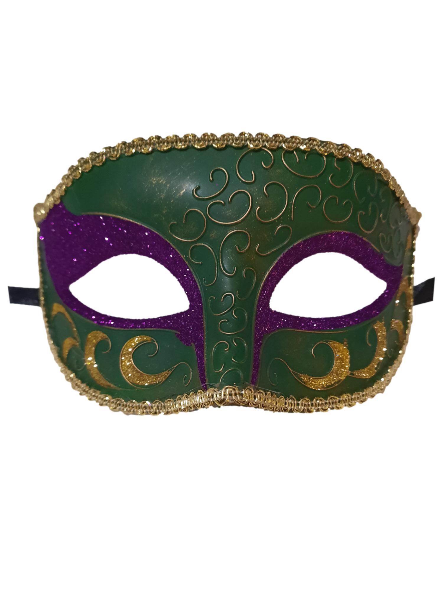 Green Gold Purple Venetian Men Elegant Masquerade Mardi Gras Mask ...