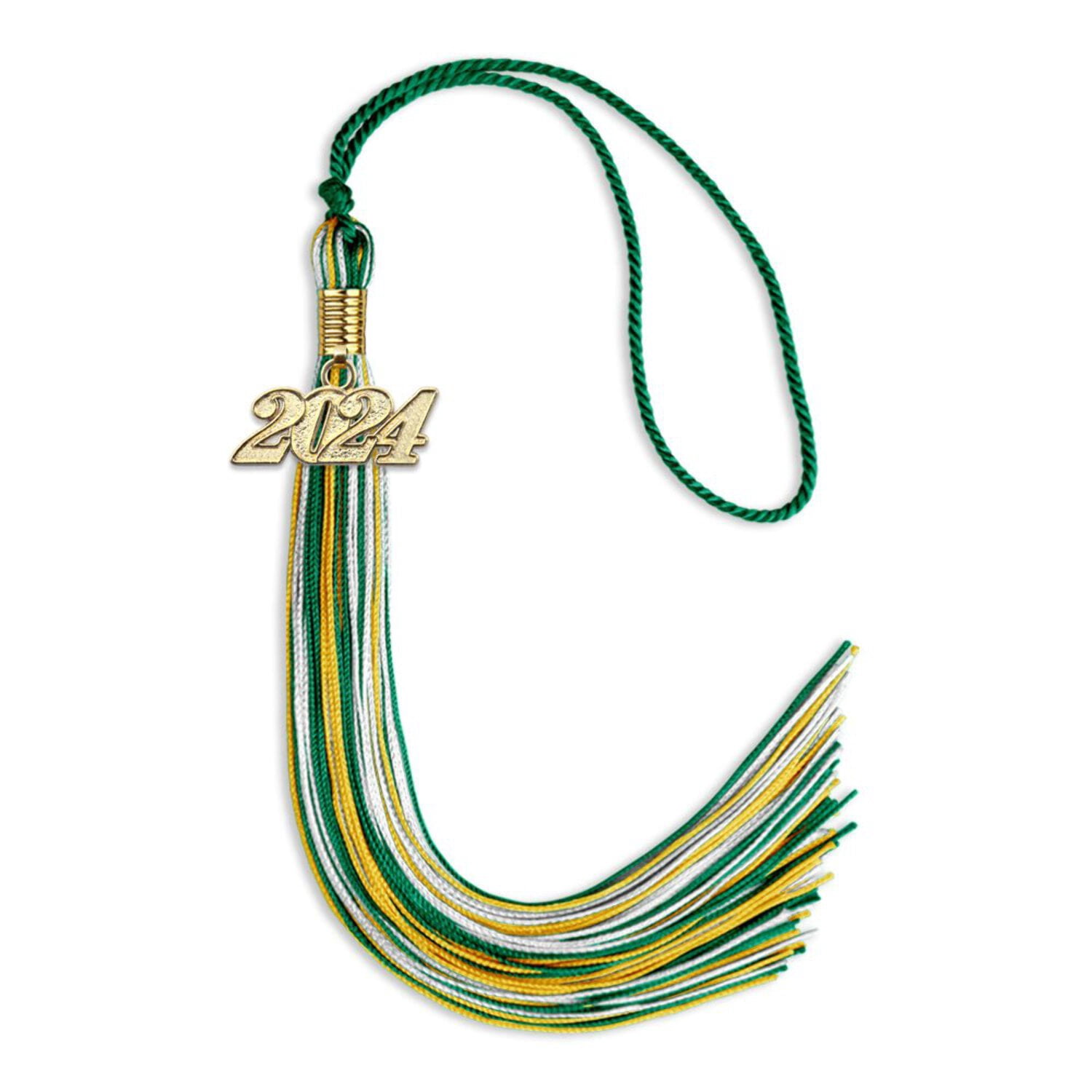 Endea Graduation Green/Gold/White Mixed Color Graduation Tassel with ...