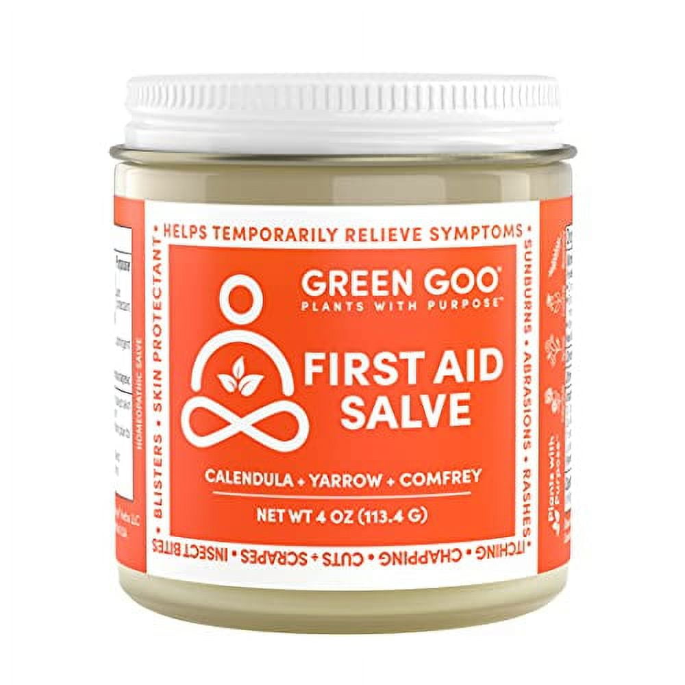 Green Goo First Aid Salve, All-Natural Cream for Healing Cuts, Scrapes ...