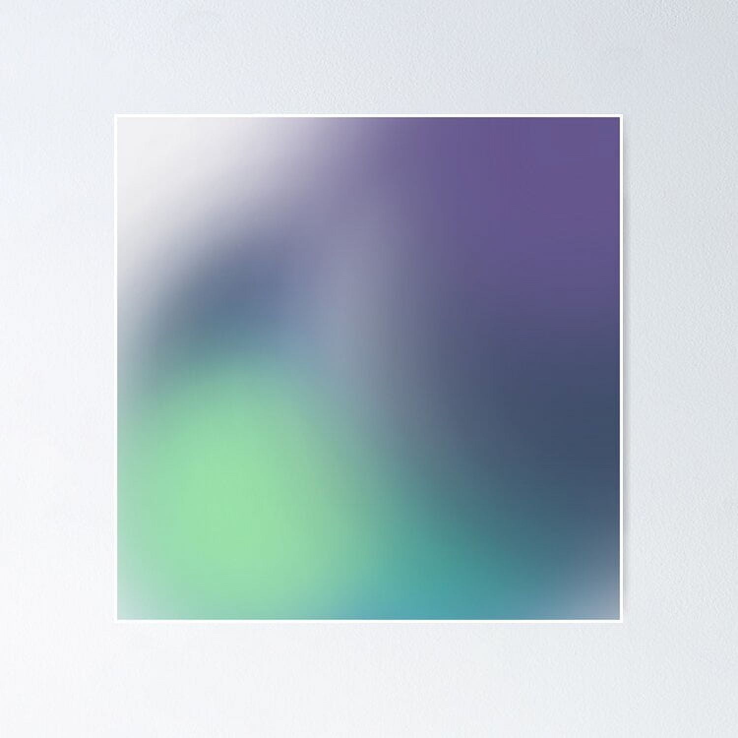 Green Gradient Hue Blur Haze Vibrant Abstract Tones Poster- Unframed ...