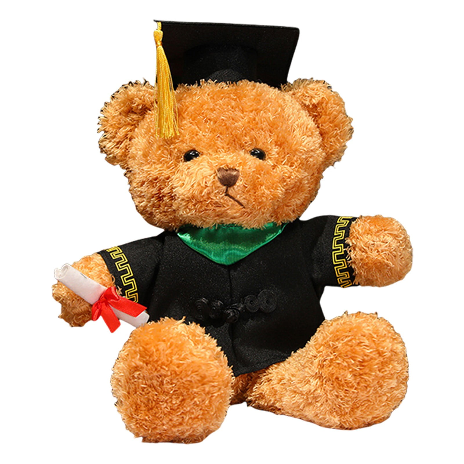 Green Graduation Bear Doll Doctoral Cap Plush Stuffed Animal Ceremony ...