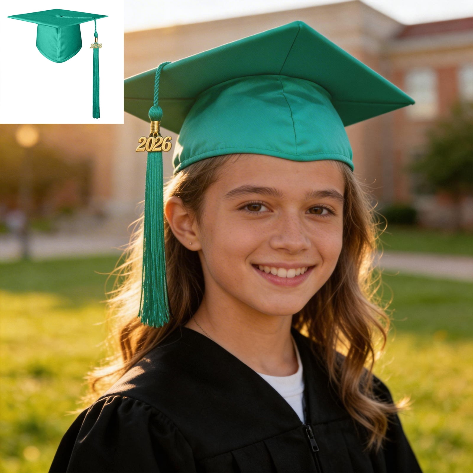 Green Graduation Caps with 2026 Tassel Unisex Adult Graduation Cap ...