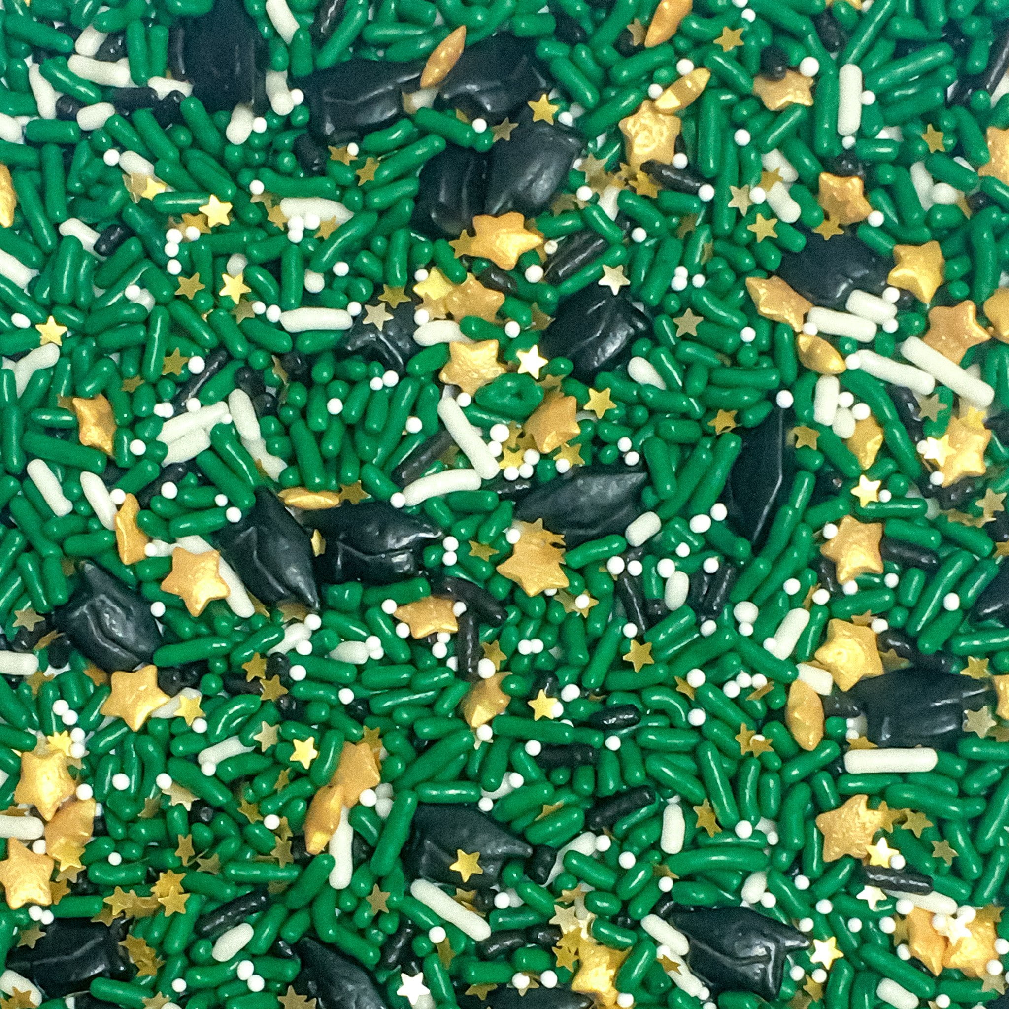 Green Graduation Cupcake Cake Decoration Confetti Sprinkles Cake Cookie ...
