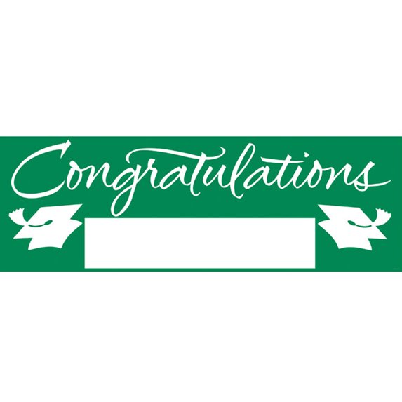 Green Graduation Party Banner - Walmart.com