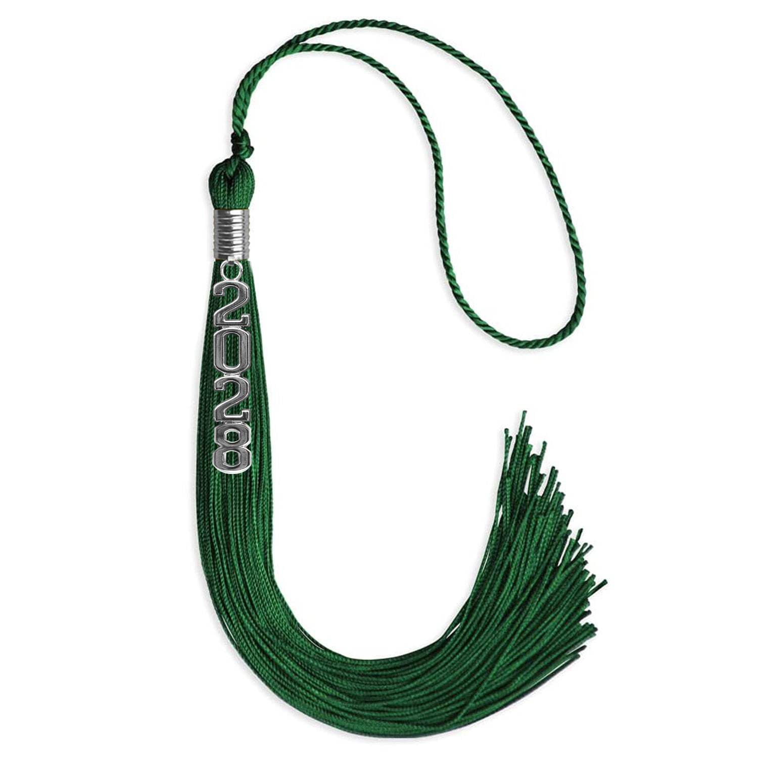 Green Graduation Tassel with Silver Stacked Date Drop - Walmart.com
