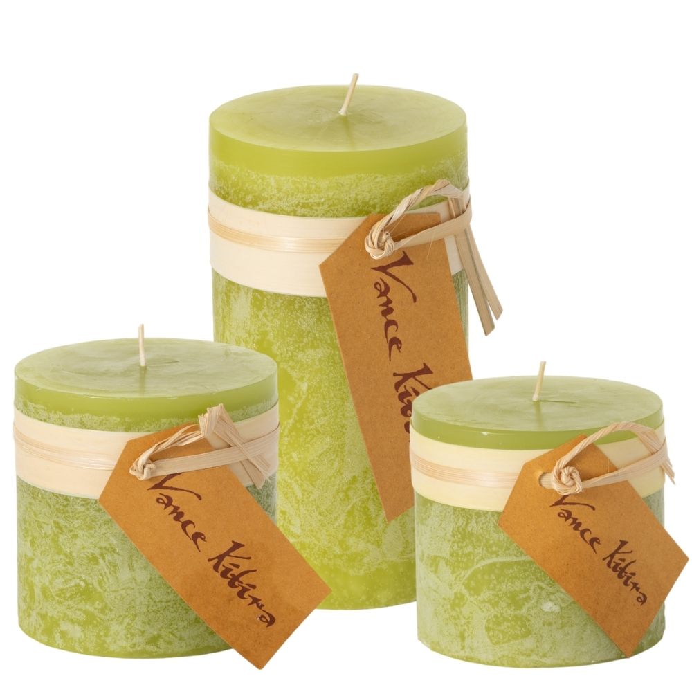 Green Grape Timber Pillar Candles Kit - Set of 3 - Walmart.com