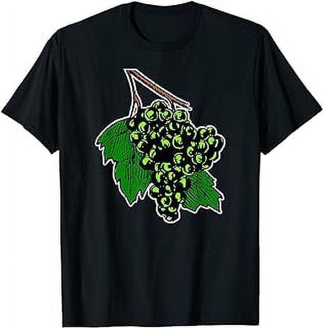 Green Grapes Graphic Fruit Cluster of Grapes T-Shirt - Walmart.com