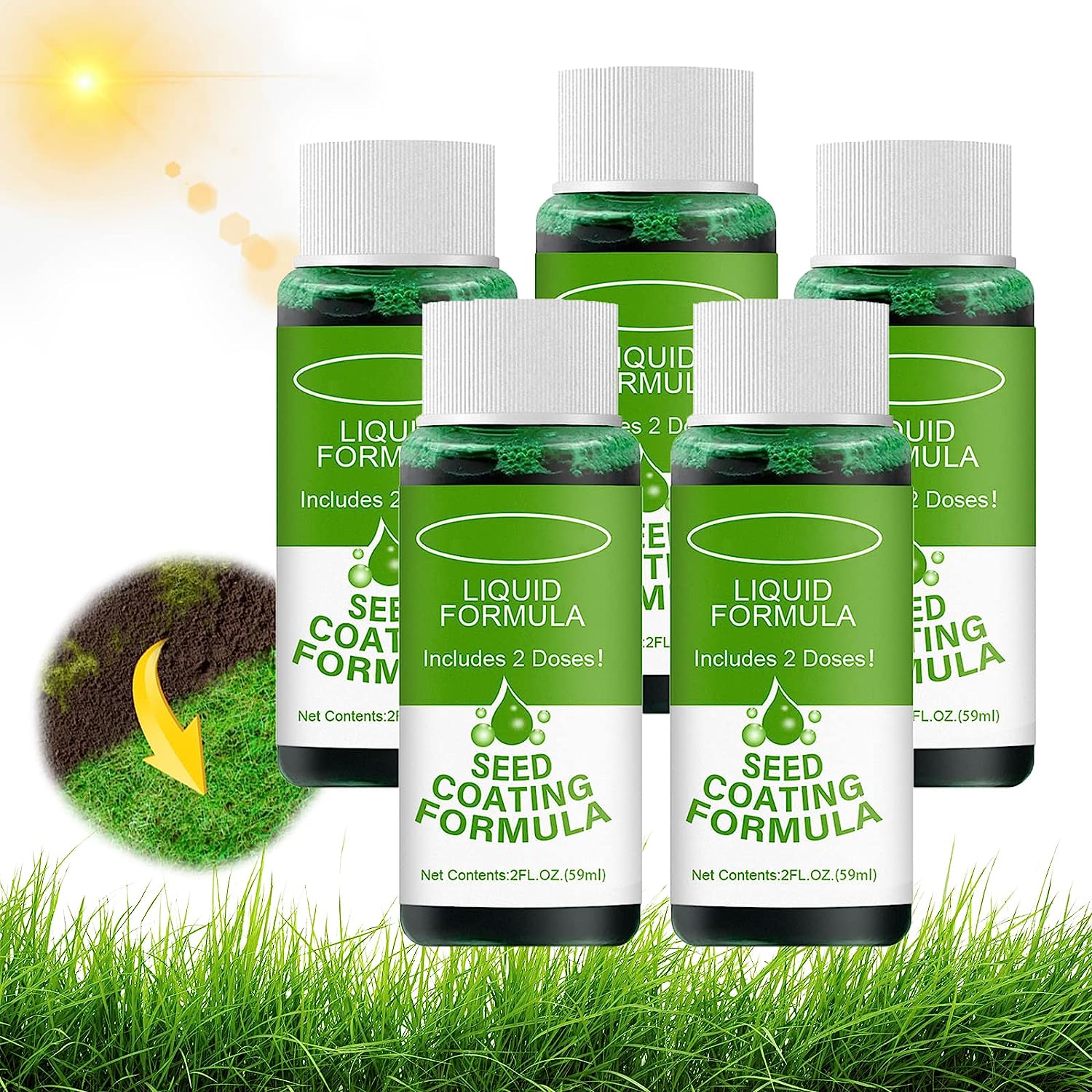 Green Grass Lawn Spray, Liquid Grass Seed Spray for Lawn, Liquid ...