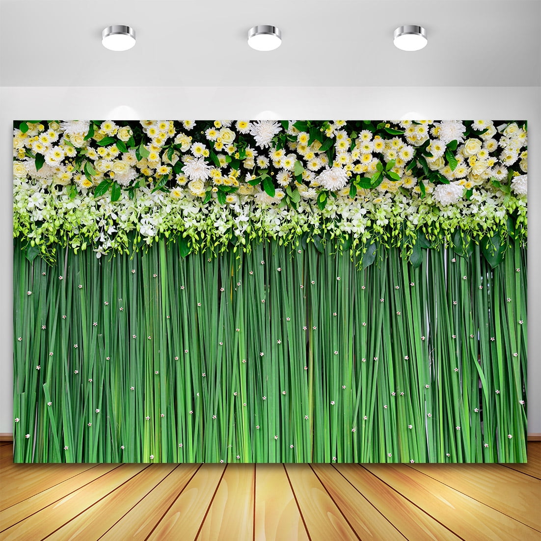 Green Grass Plant Spring Photo Background Birthday Wedding Wall r ...