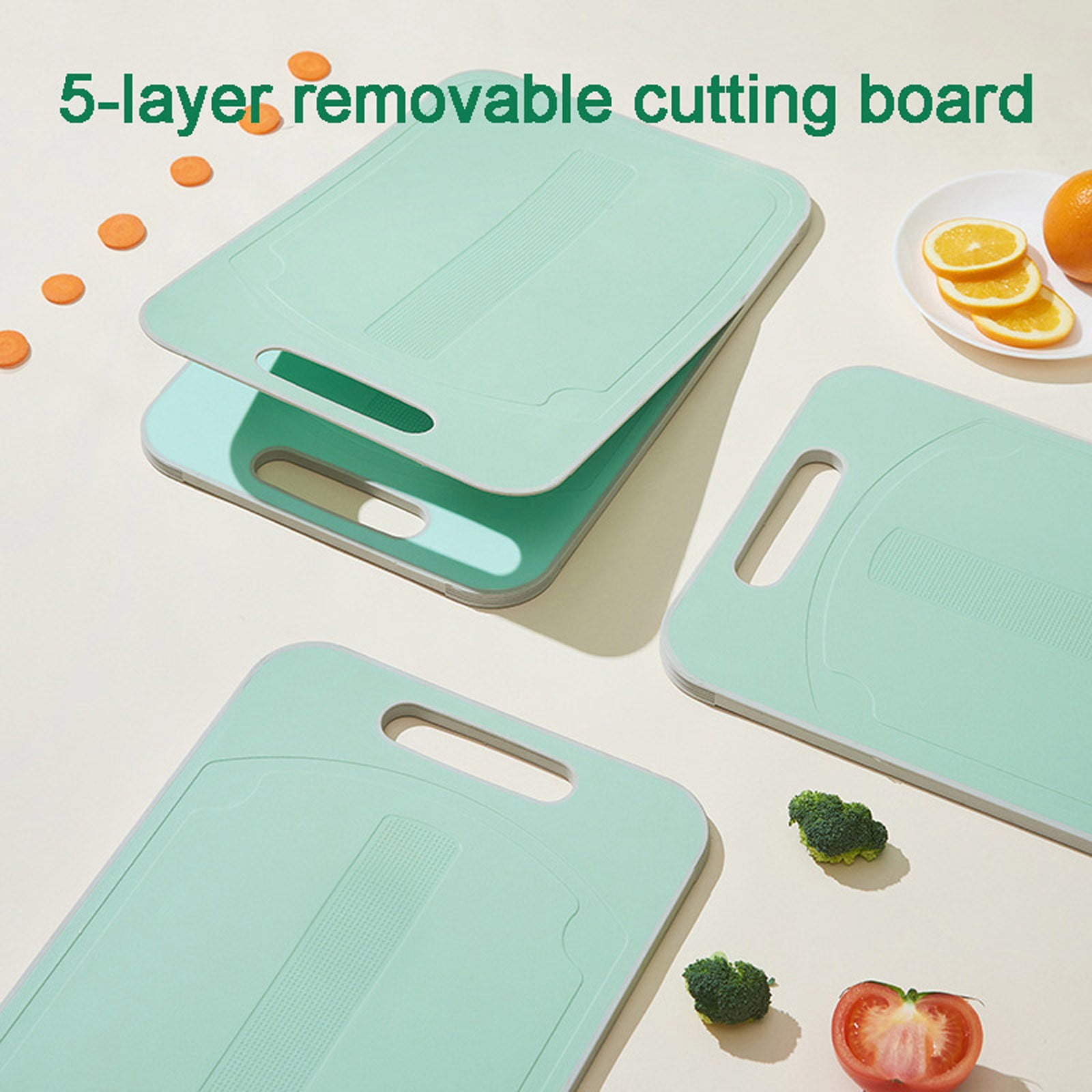 Green Grass Vegetable Board, Double Sided Tearable, 5-Layer ...