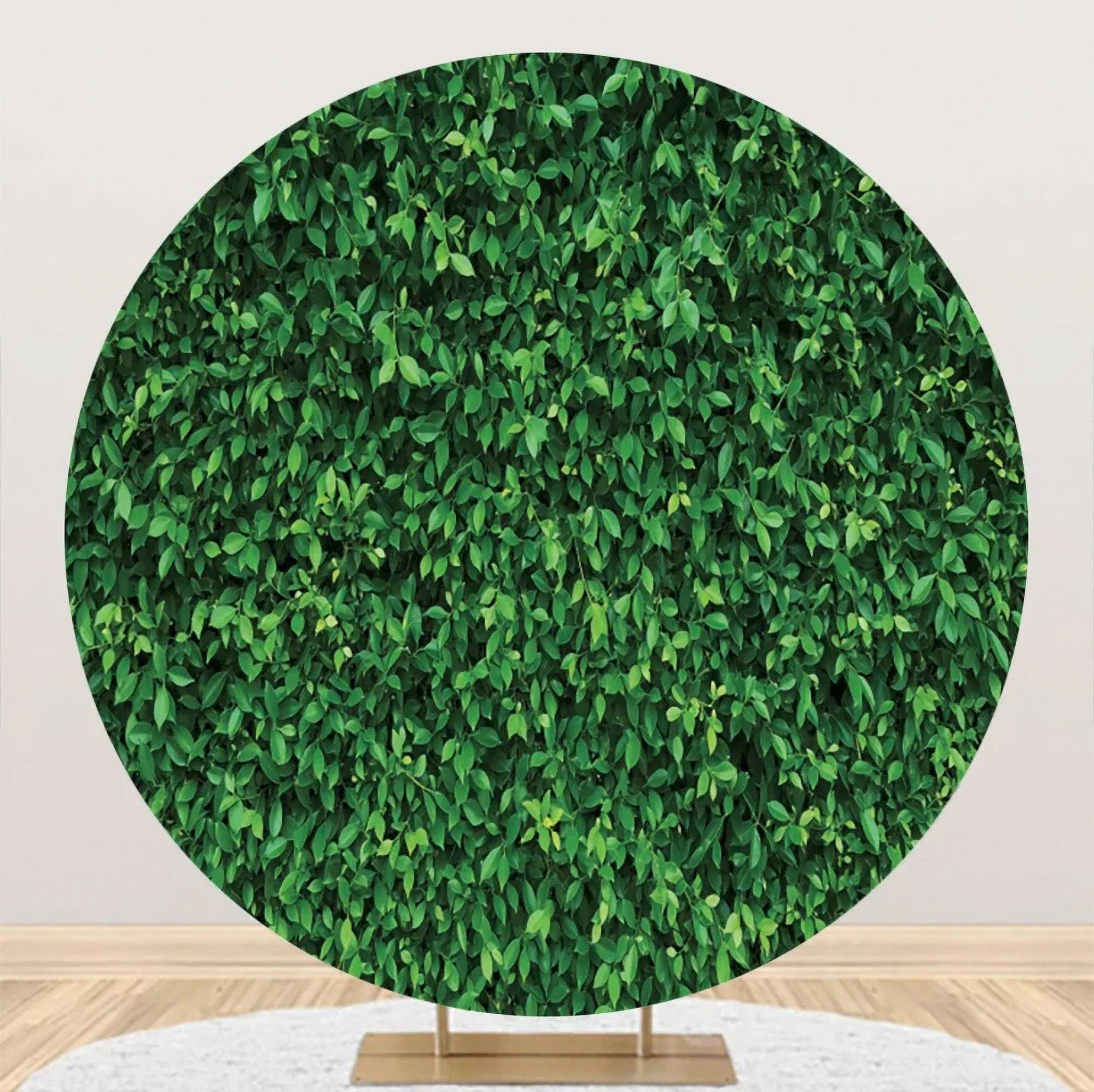 Green Grass Wall Round Backdrop Cover Greenery Leaves Circle Baby ...