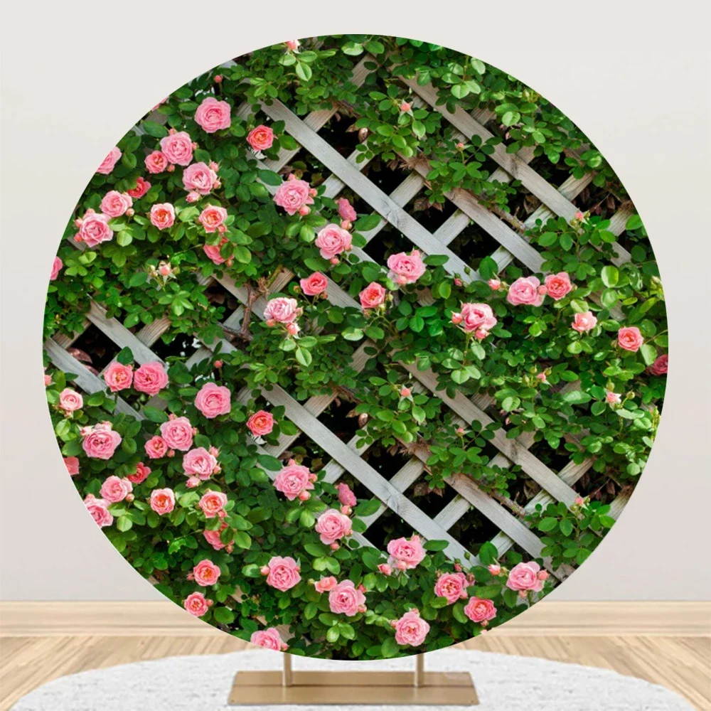 Green Grass Wall Round Backdrop Cover Greenery Leaves Circle Baby ...