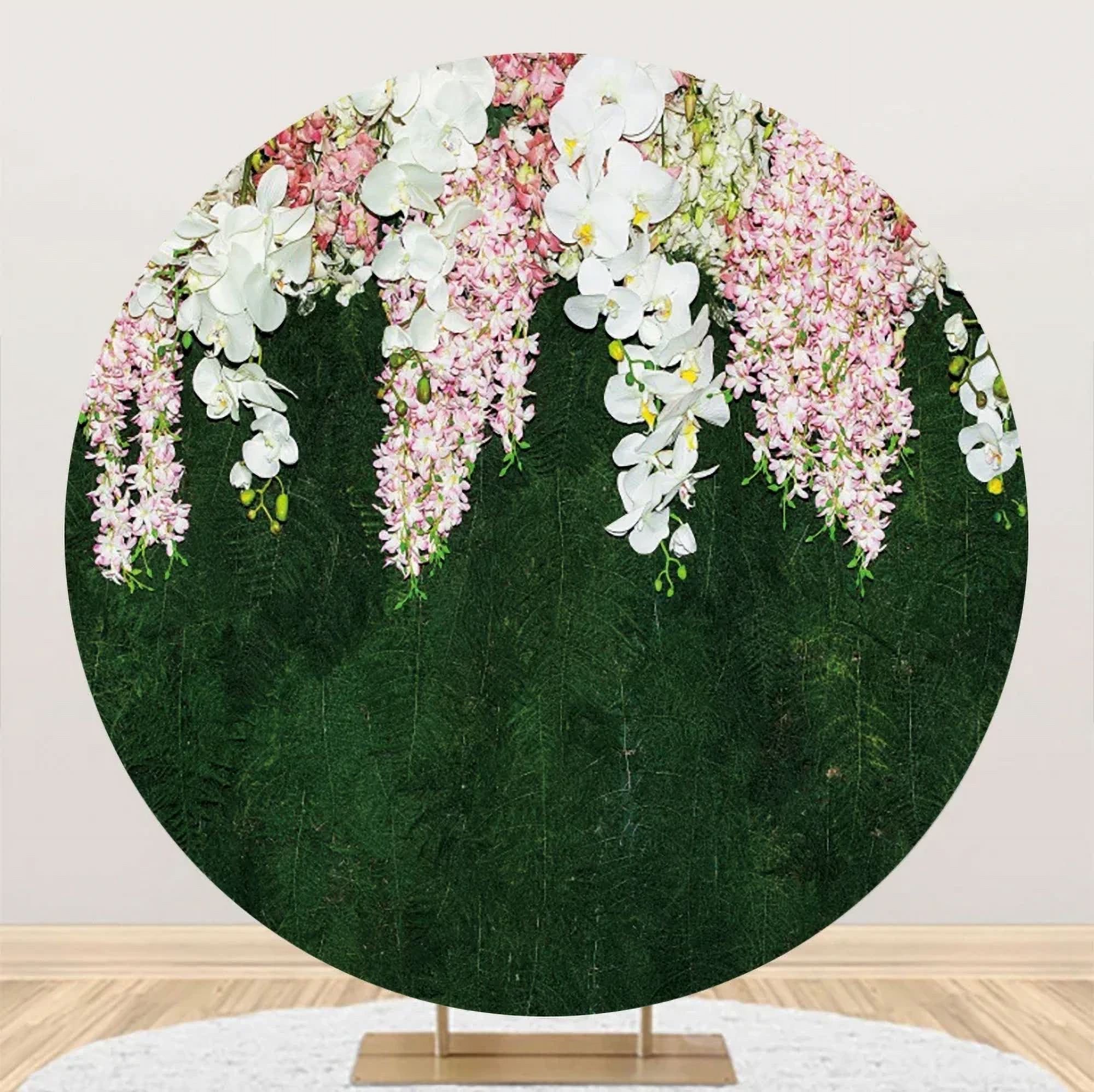 Green Grass Wall Round Backdrop Cover Greenery Leaves Circle Baby ...