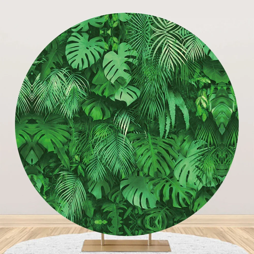 Green Grass Wall Round Backdrop Cover Greenery Leaves Circle Baby ...
