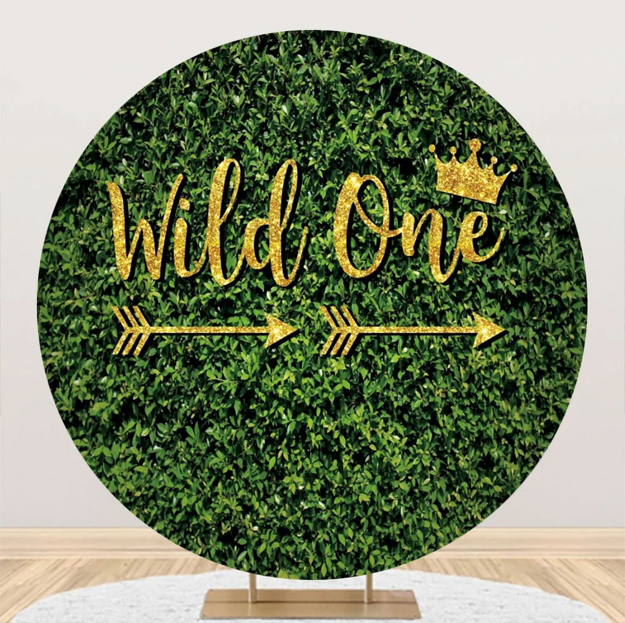 Green Grass Wall Round Backdrop Cover Greenery Leaves Circle Baby ...