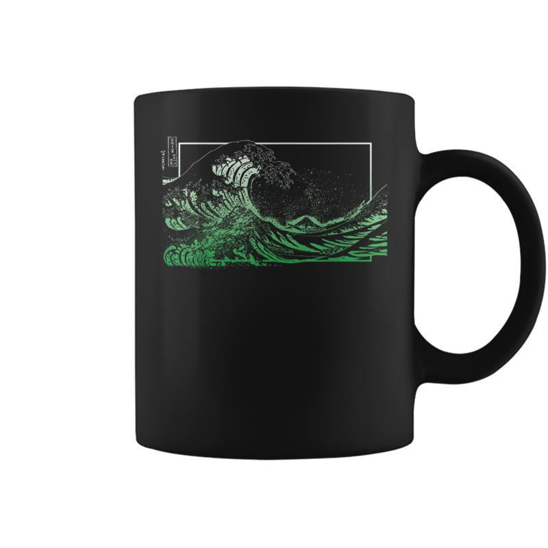 Green Great Wave Off Kanagawa Green Color Graphic Coffee Mugs - Walmart.com
