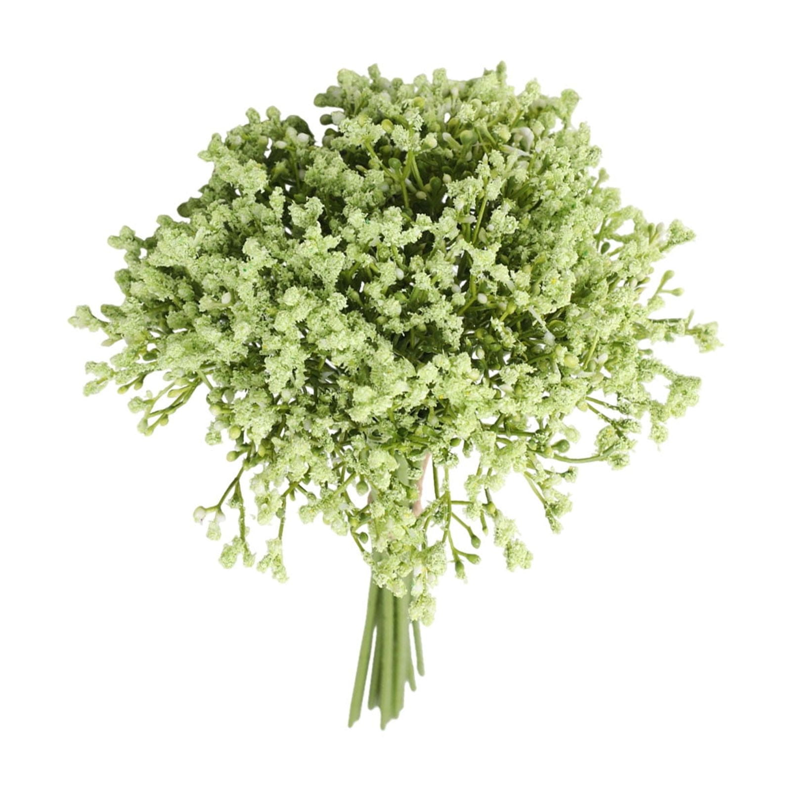 Green Green Artificial Baby'S Breath 12 Stems Realistic Faux Flowers ...