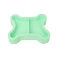 Green Green Dual Dog Bowl Set For Food And Water Easy Clean Plastic Pet ...